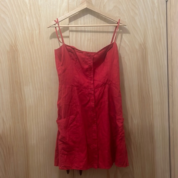 Reformation | Dresses | Reformation Red Mini Dress Size 8 With Front ...